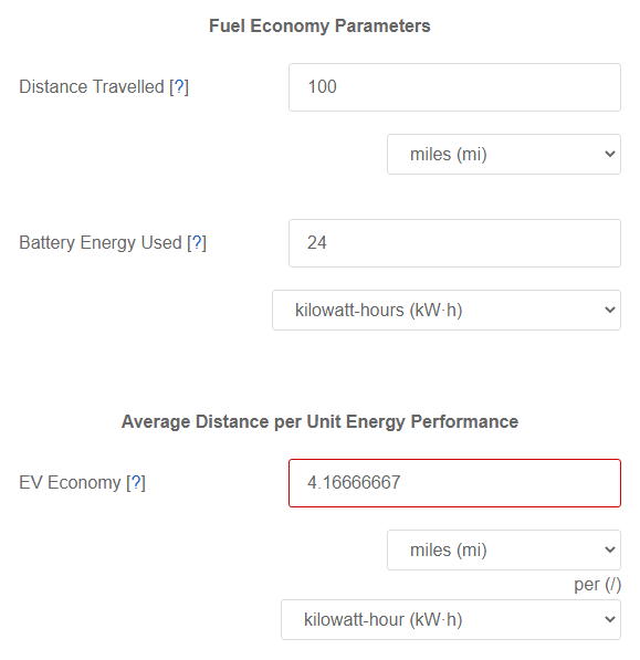 Distance Travelled & Battery Energy Used to Electric Vehicle Economy ...